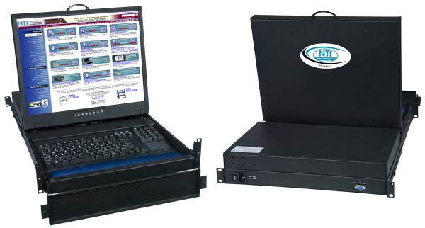 Rackmount 20" LCD KVM Drawer folding forward 1600 x 1200 keyboard mouse ...