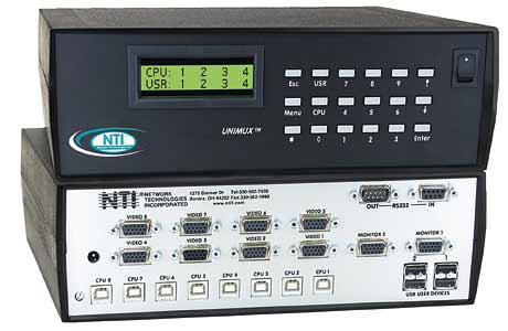 Industrial USB KVM Matrix Switch Multiple Computer Keyboard Mouse