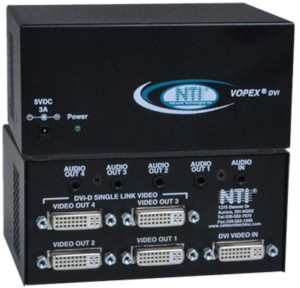 DVI Video Splitter multiple LCD monitors HDTV distribution 4 port